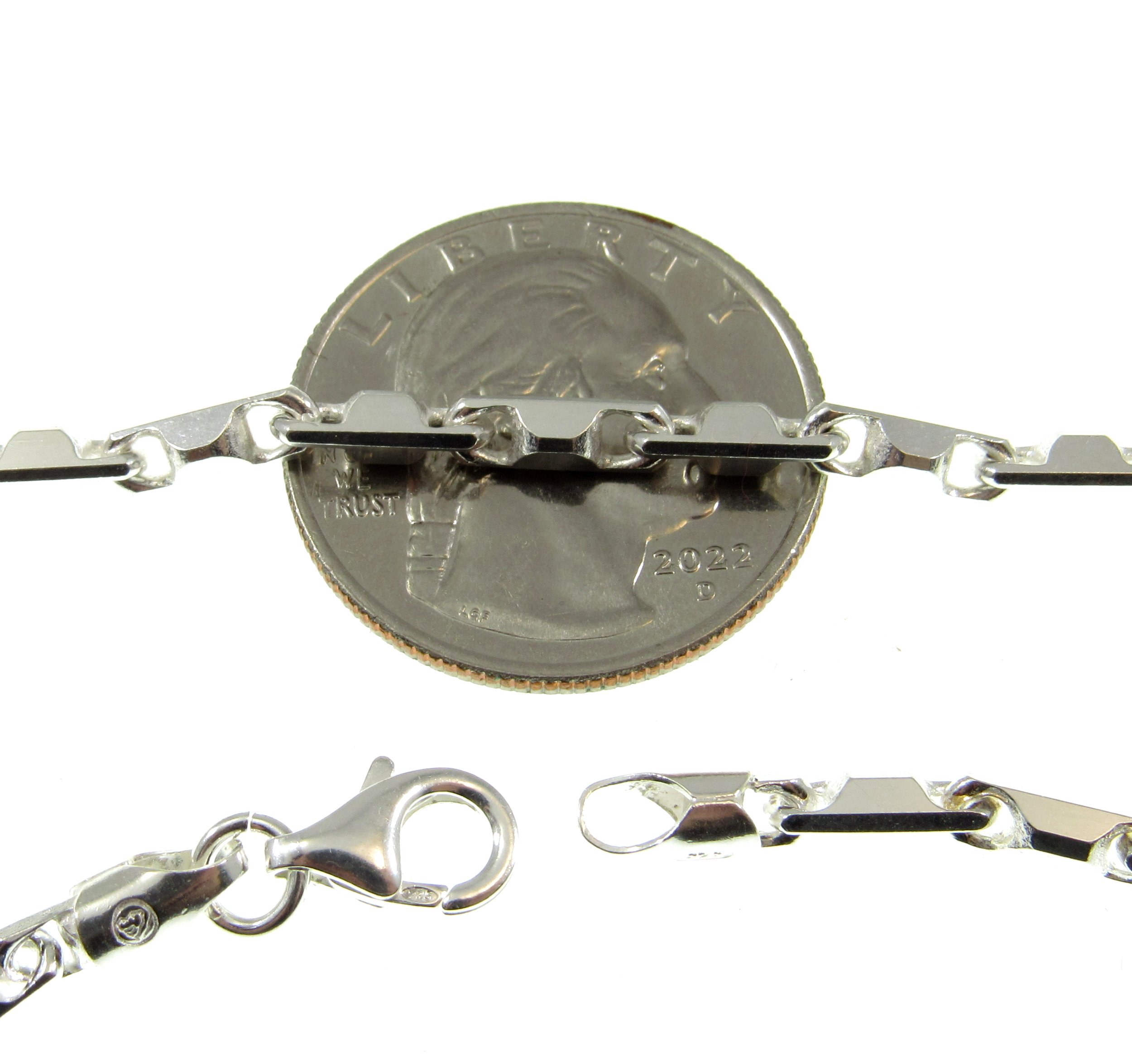 3.2MM HESHE 12 Gauge Sterling Silver Italian Heshe Link Chain ...