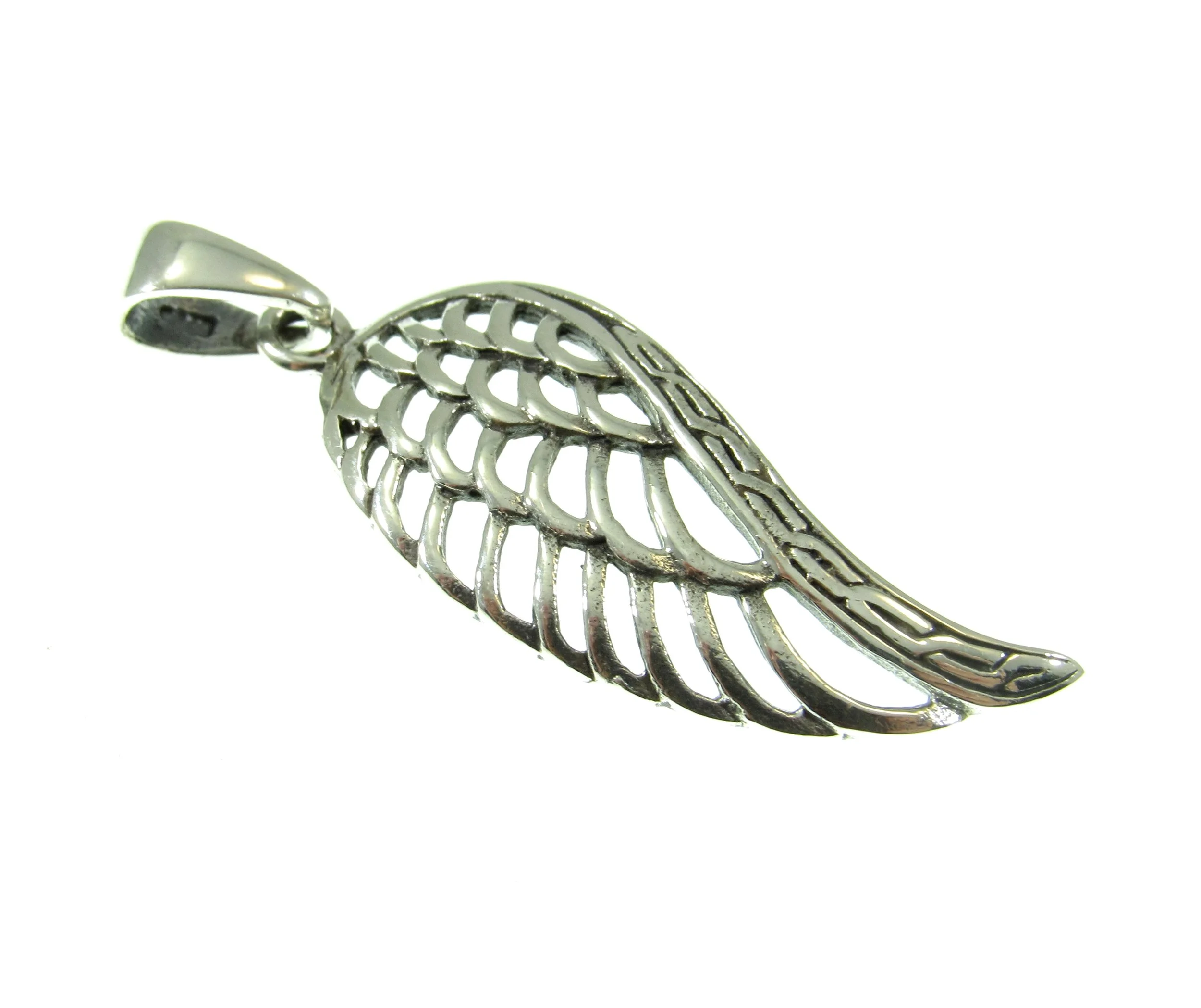 Sterling Silver Angel Wing Protection Pendant — Renegade Jewelry