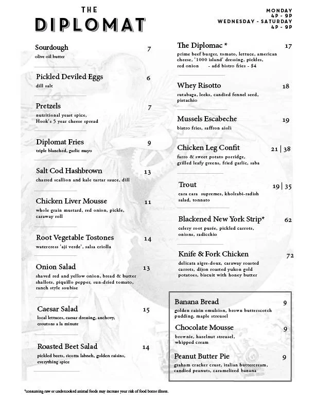 Menu — The Diplomat