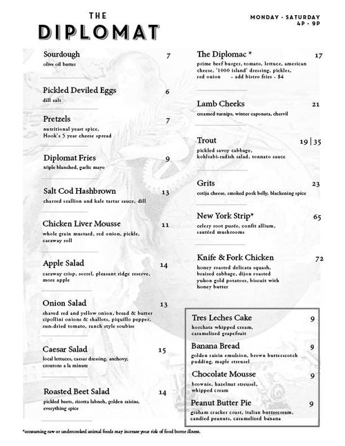 Menu — The Diplomat
