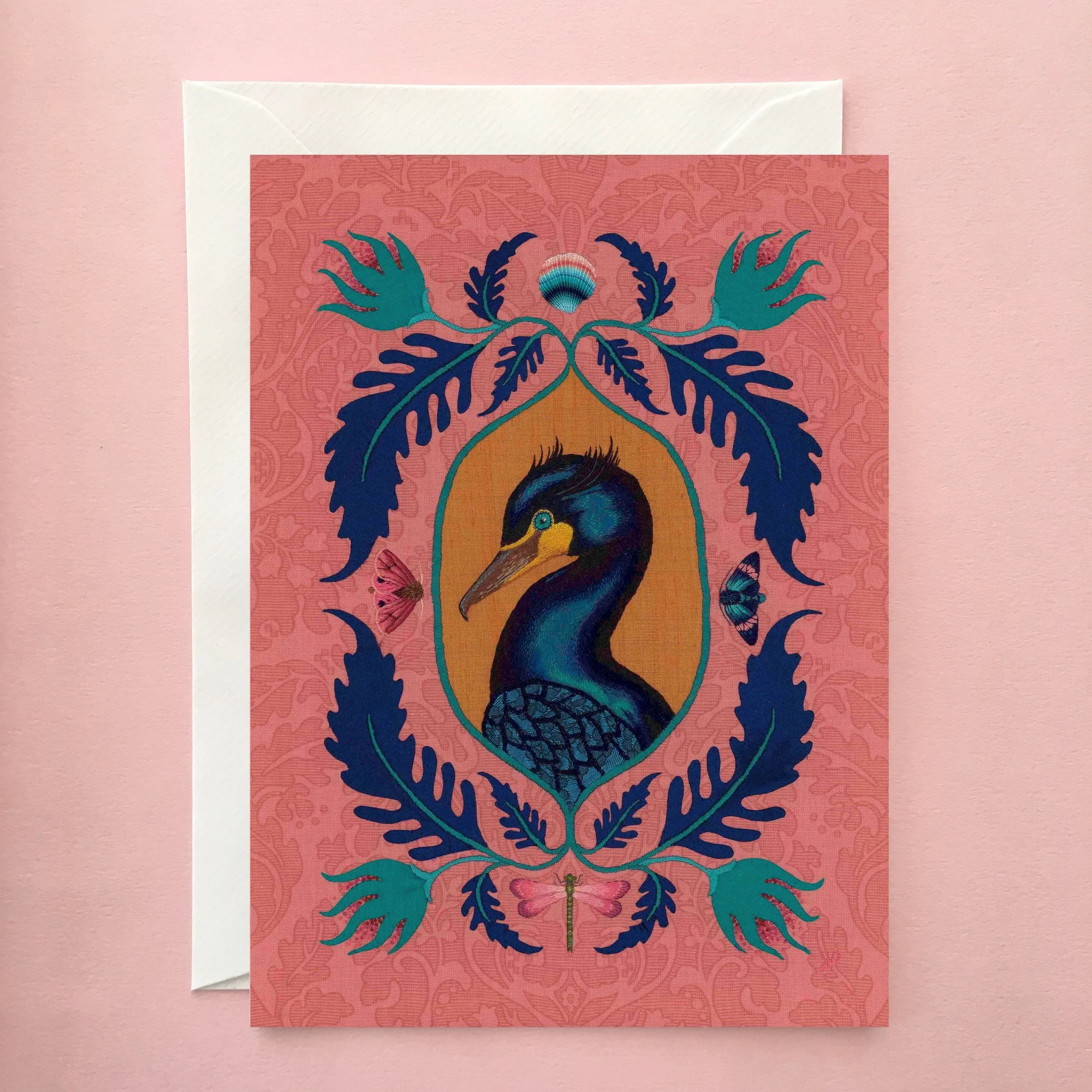 "Double-Crested Cormorant" Greeting Card — Yvette Phillips