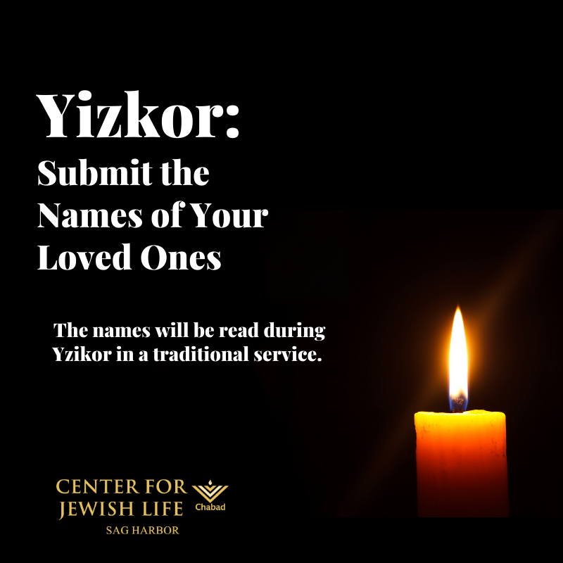 Yizkor: Submit the Names of Your Loved Ones to Be Recited During Yizkor ...