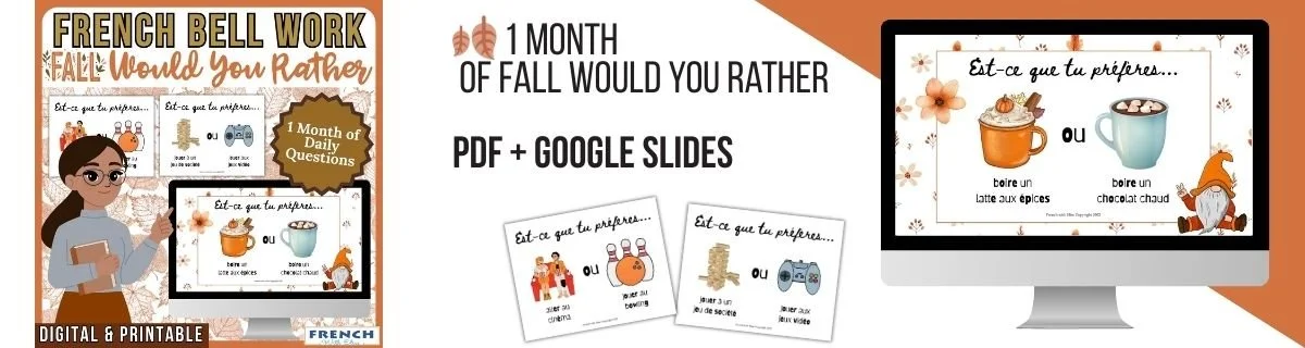 Low Prep French Fall Speaking Activities to Get Students Talking ...