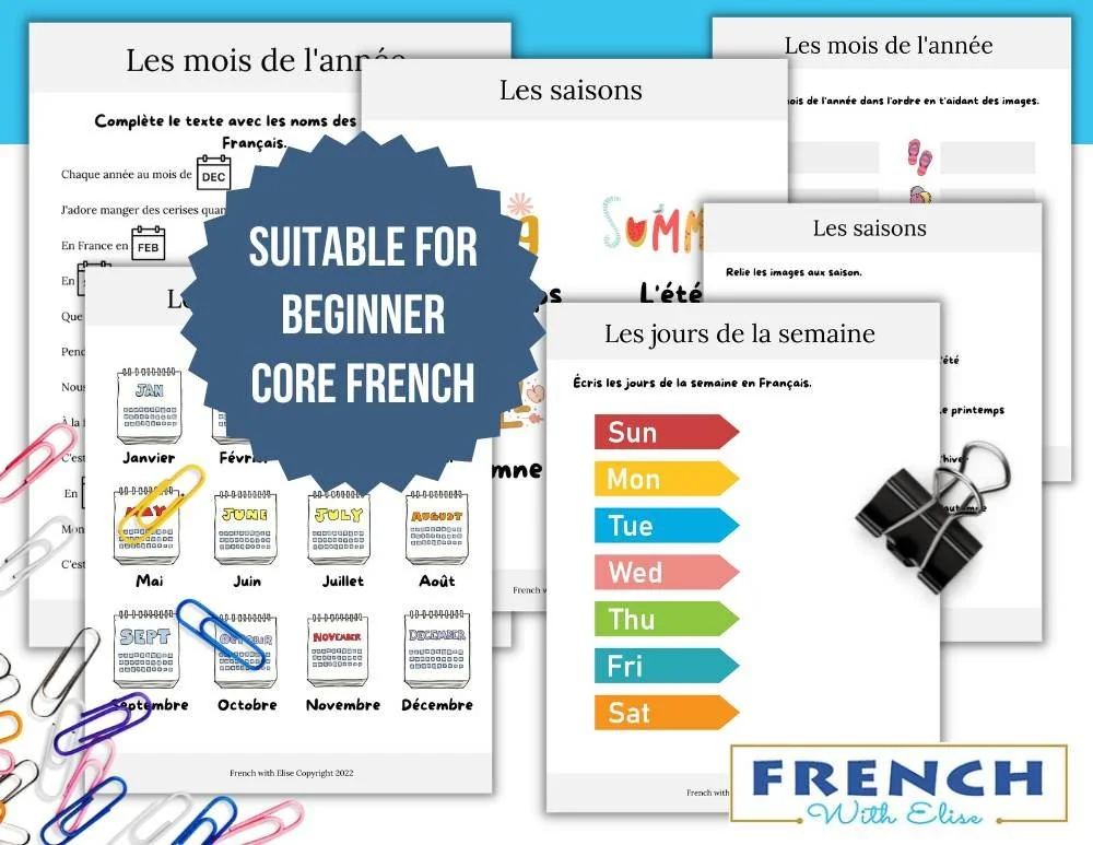 Teaching the Days of the Week in French! — French with Elise