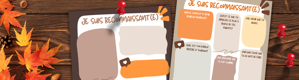 French Gratitude Writing Prompts for Thanksgiving & L’Action de Grâce ...