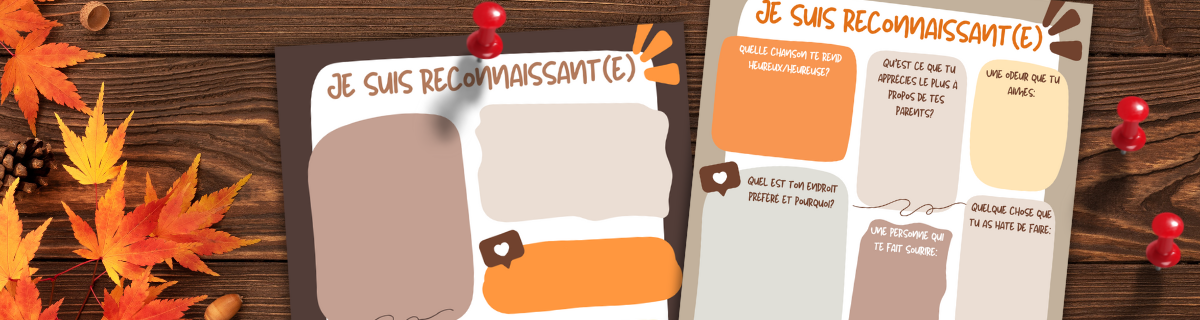 French Gratitude Writing Prompts for Thanksgiving & L’Action de Grâce ...
