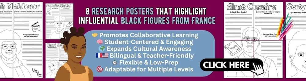 French Black History Month Activities Featuring Influential Black ...