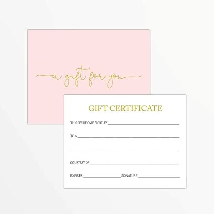 Pink Gift Certificate Template