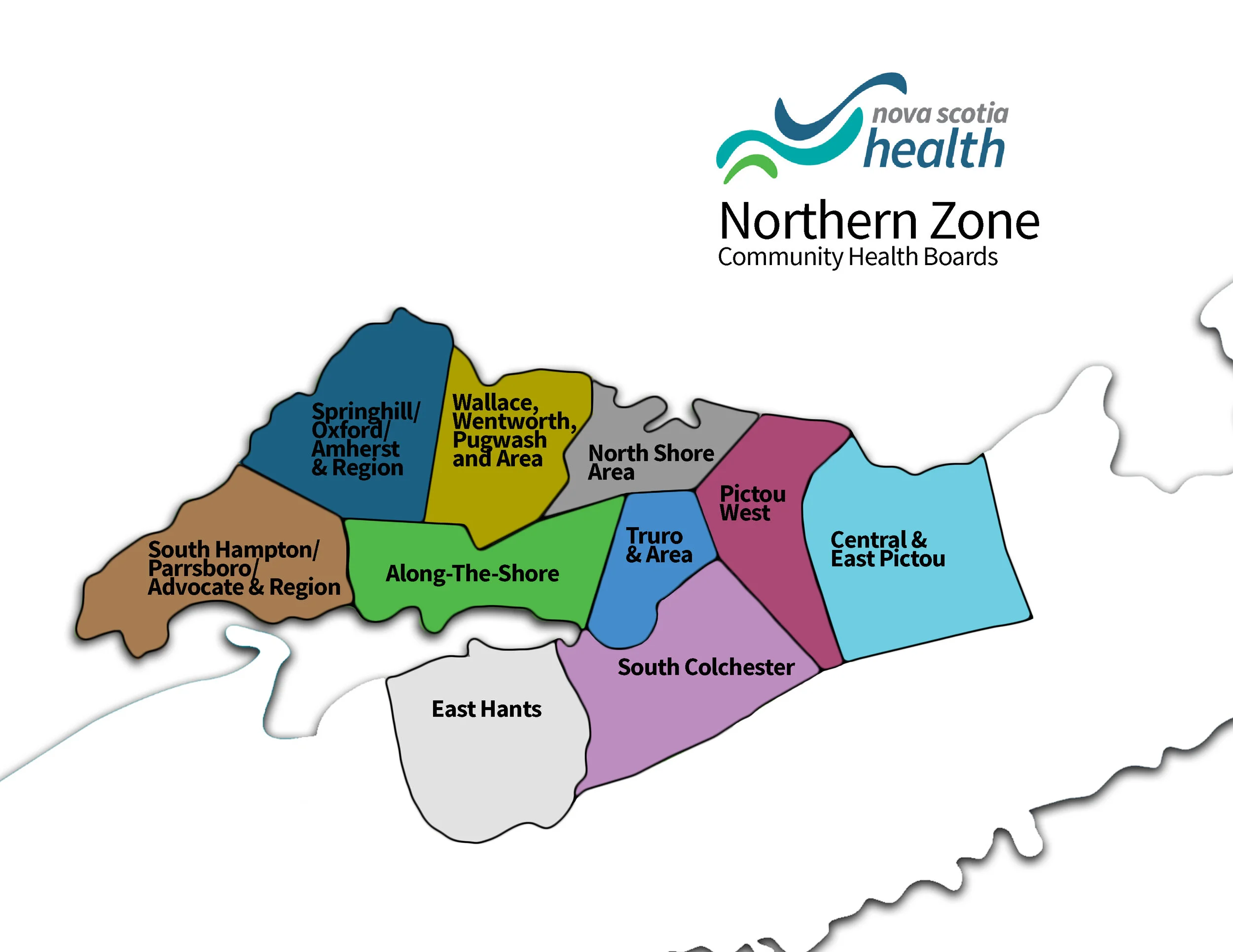 Northern Zone CHB Map Community Health Boards