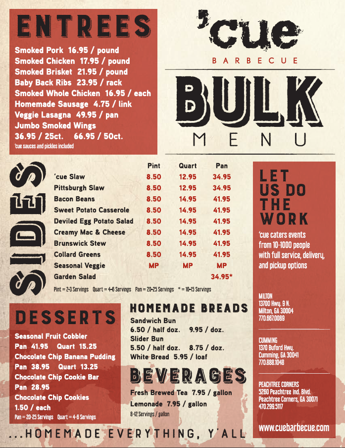 Catering — 'cue Barbecue