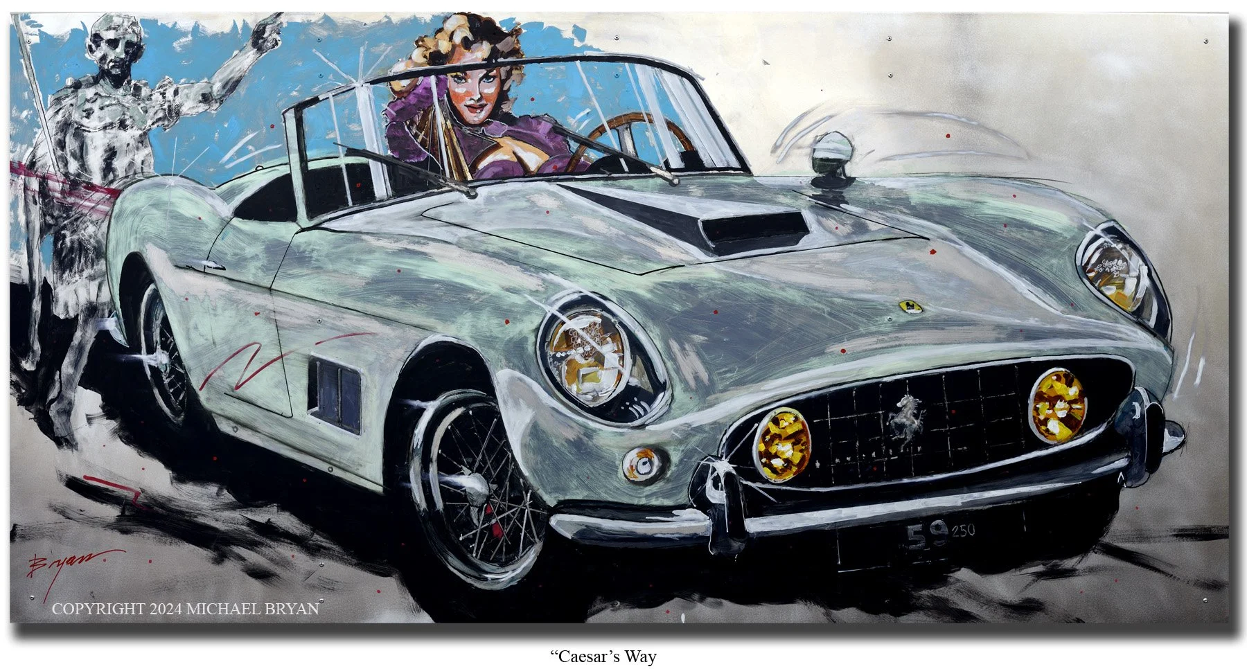 Custom Classic Race Car & Motorcycle Paintings by Michael Bryan