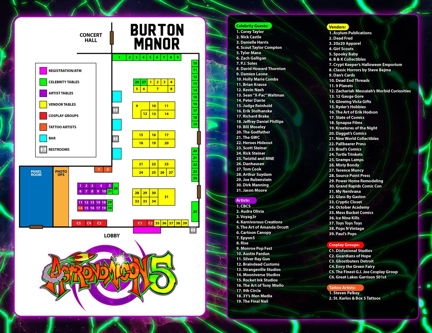 Convention Layout — Astronomicon