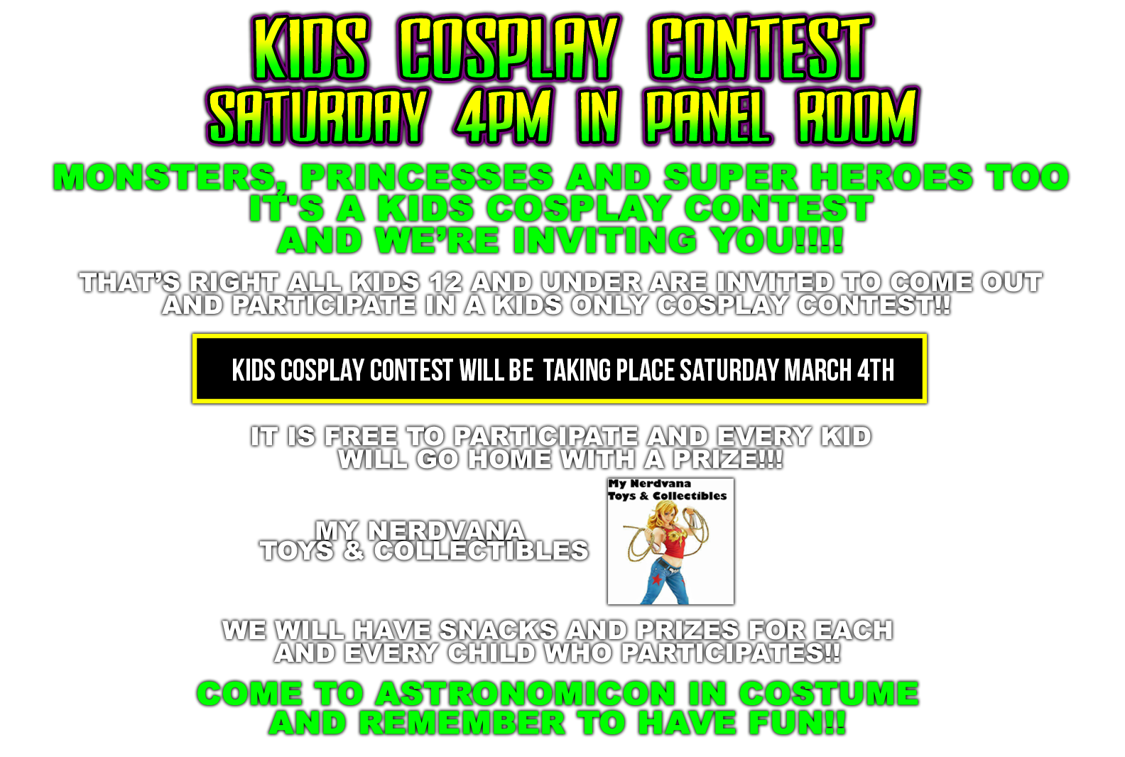 Kids Cosplay Contest — Astronomicon