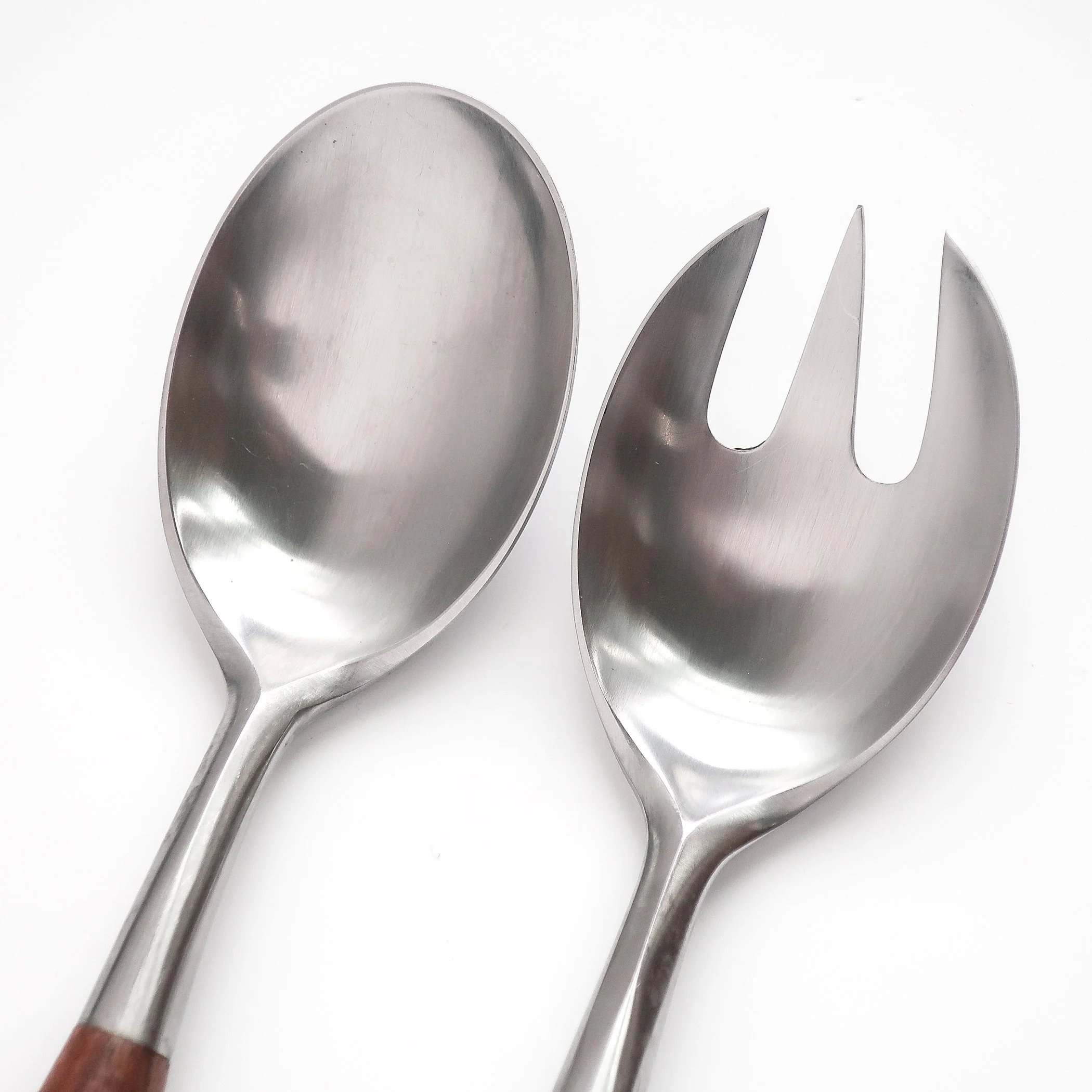 Vintage Dansk Fjord Serving Set - Spoon Fork Spork Teak Wood Handle - 9 ...