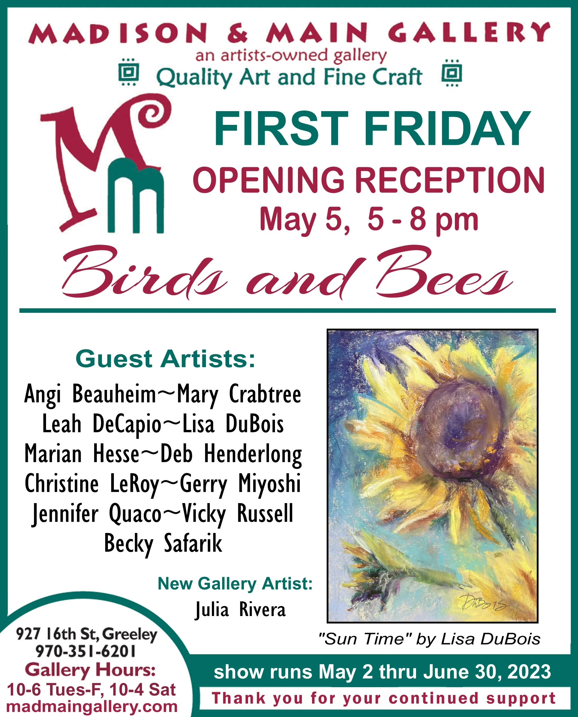 Madison & Main Gallery Opening Reception: Birds and Bees — MadMain Gallery