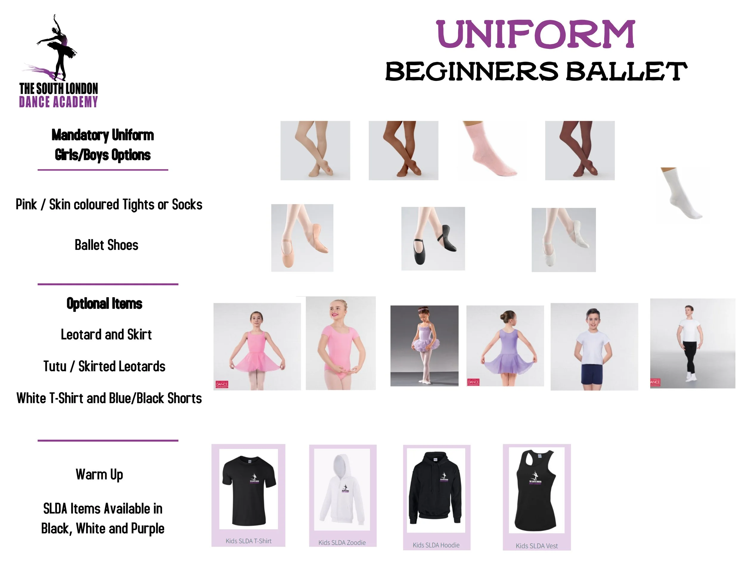 The South London Dance Academy — Uniform