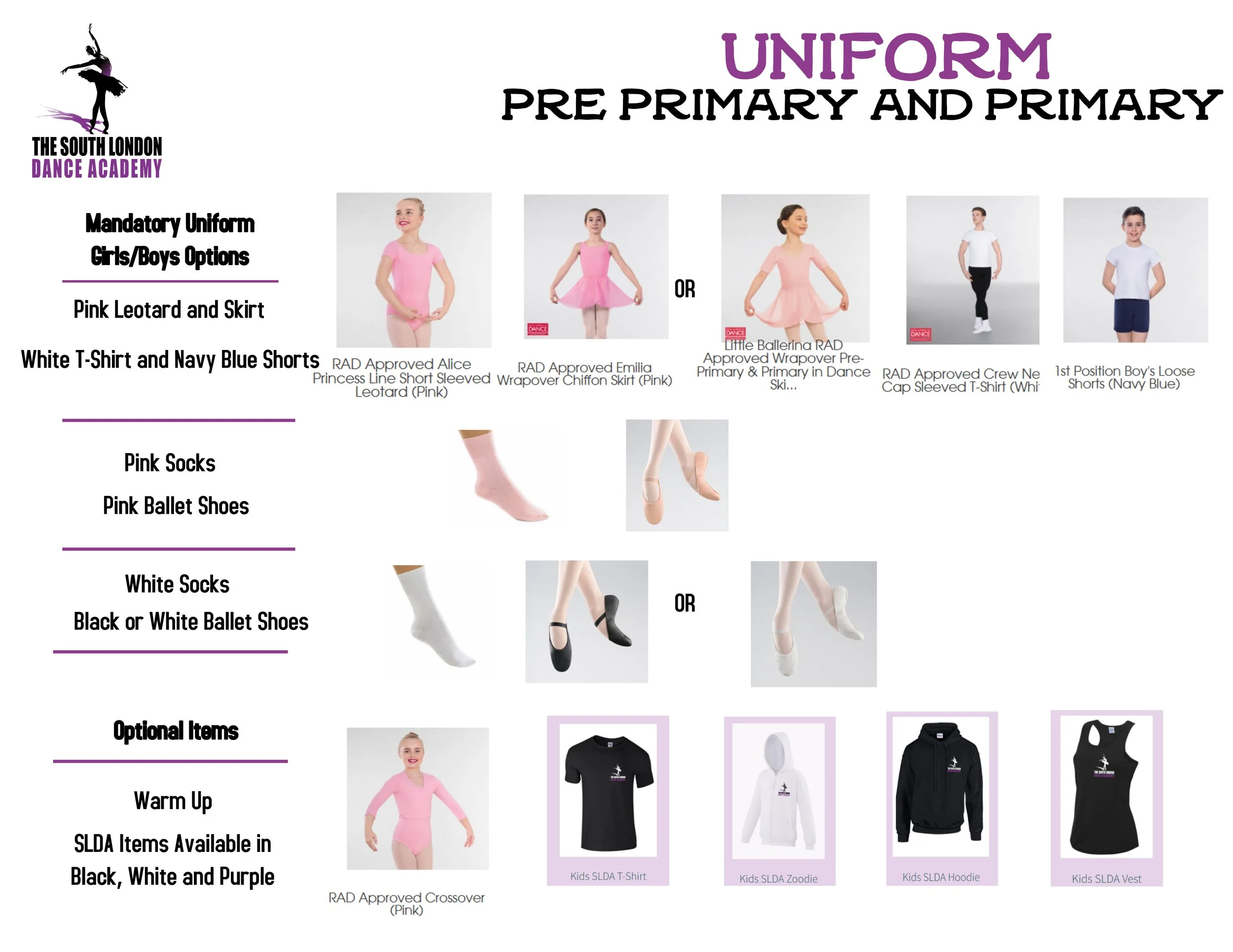 The South London Dance Academy — Uniform