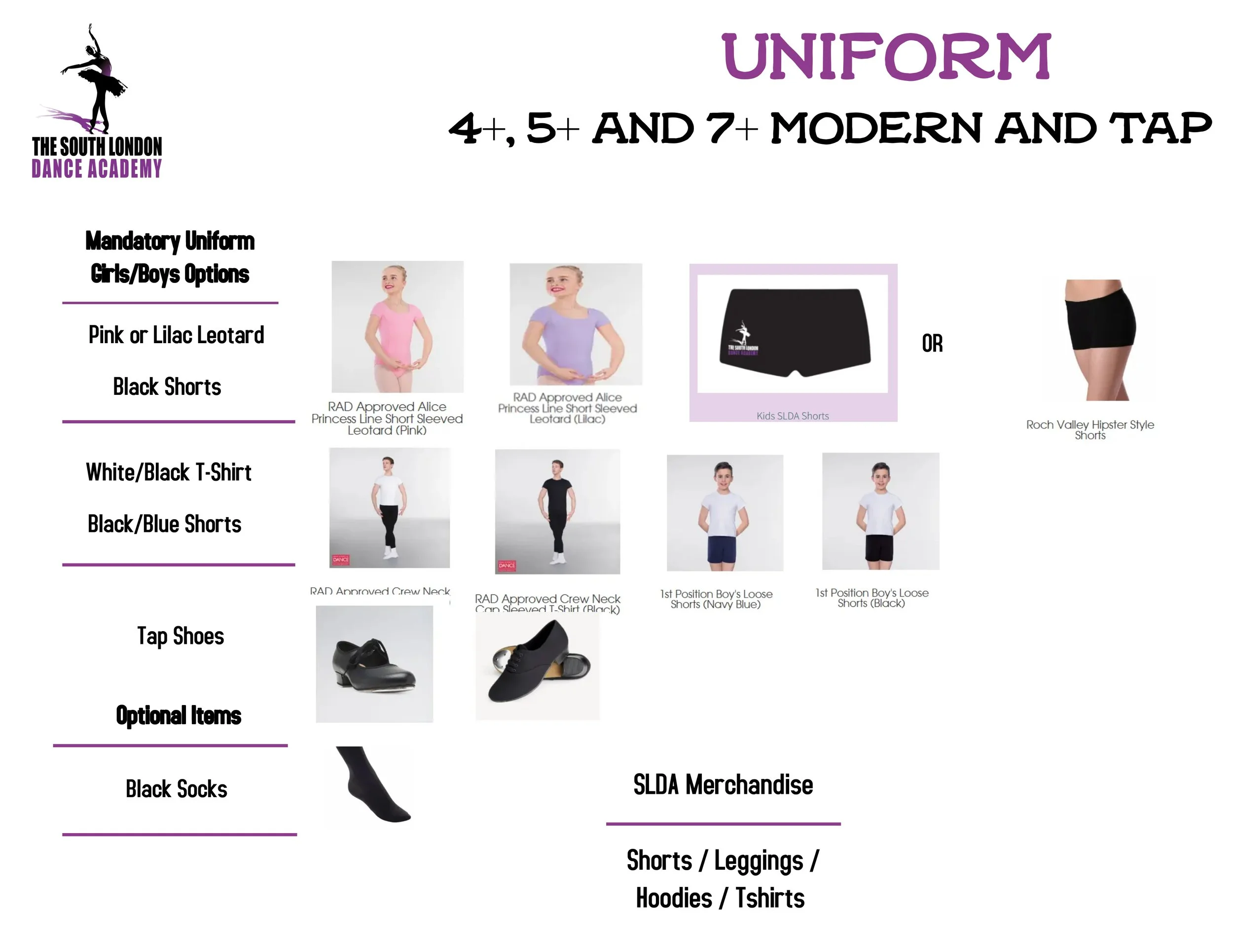 The South London Dance Academy — Uniform