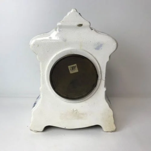 Delf Porcelain Case Ad Mougin Deux Medailles Mantel Clock — Ardesh