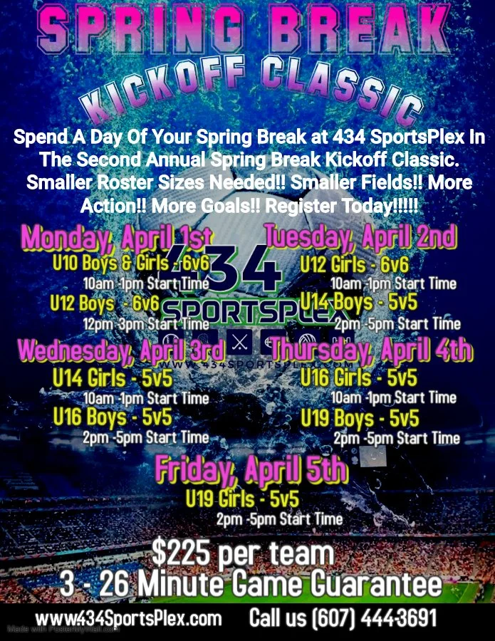 Tournaments — 434 SportsPlex