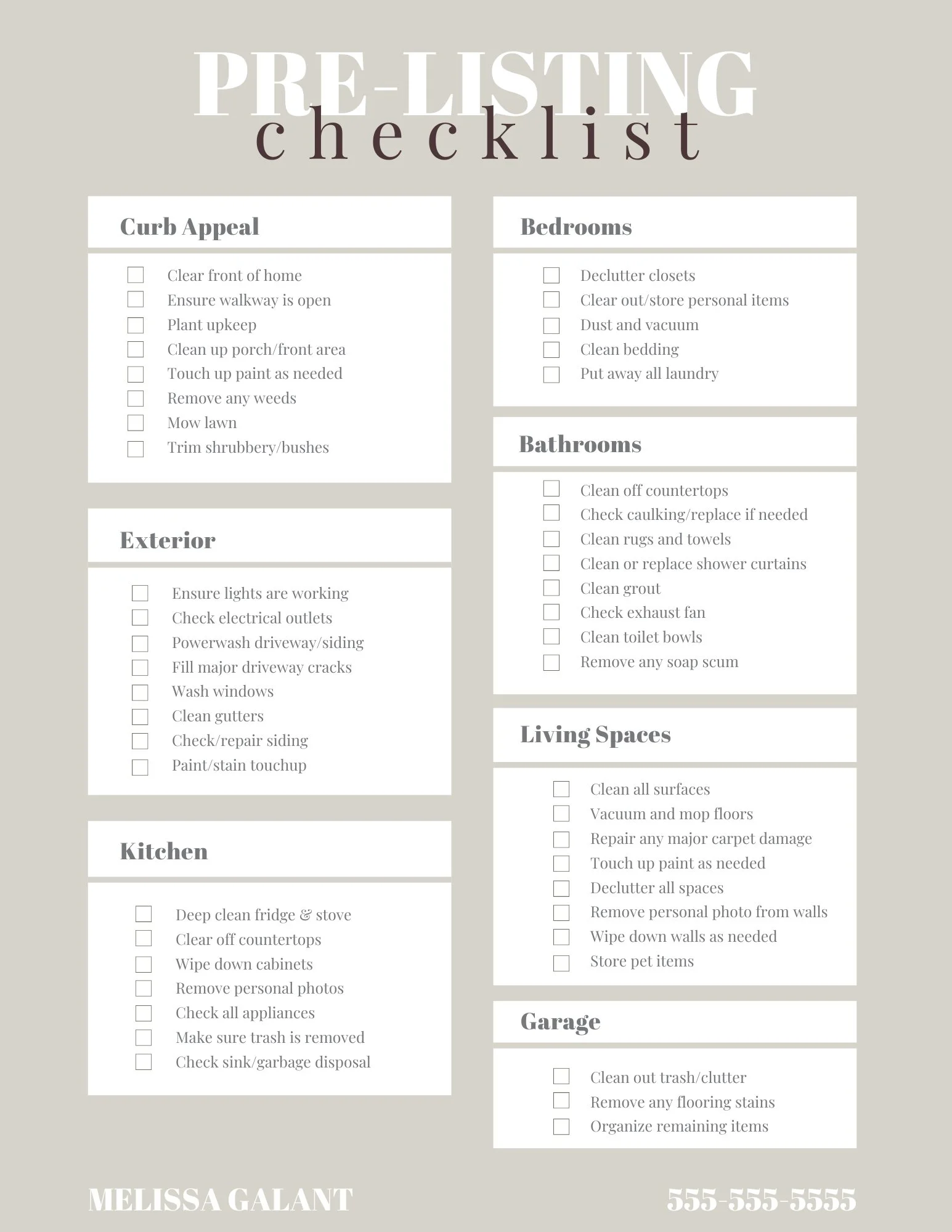 Buyer & Seller Checklists — Ladies of Real Estate