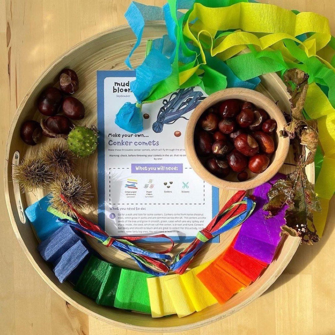 Nature-inspired party bags for 3-8 year olds.