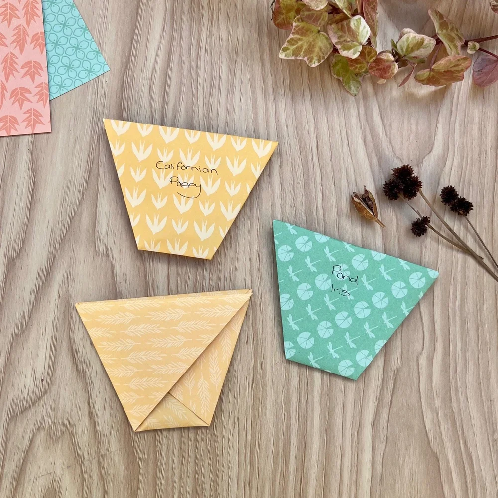 Make your own origami seed packets - Mud & Bloom