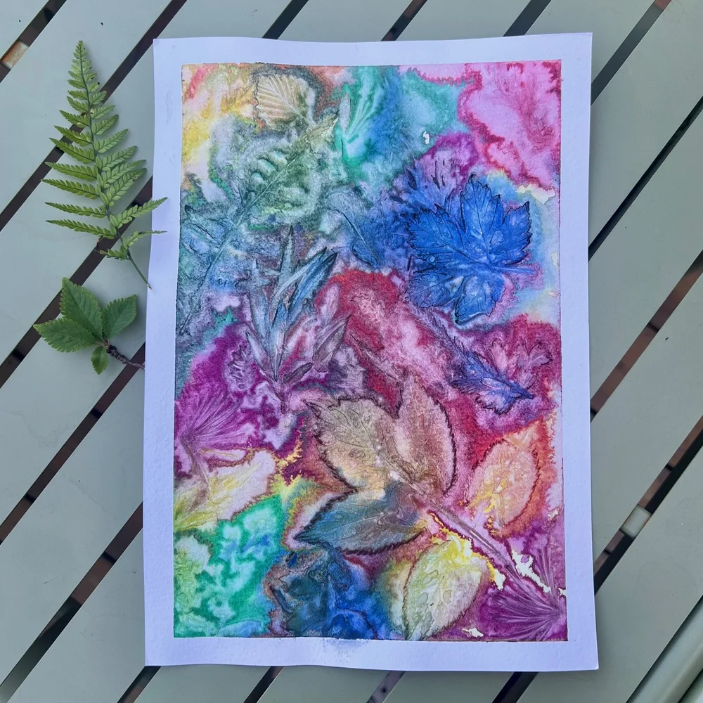 Watercolour Leaf Paintings Mud Bloom
