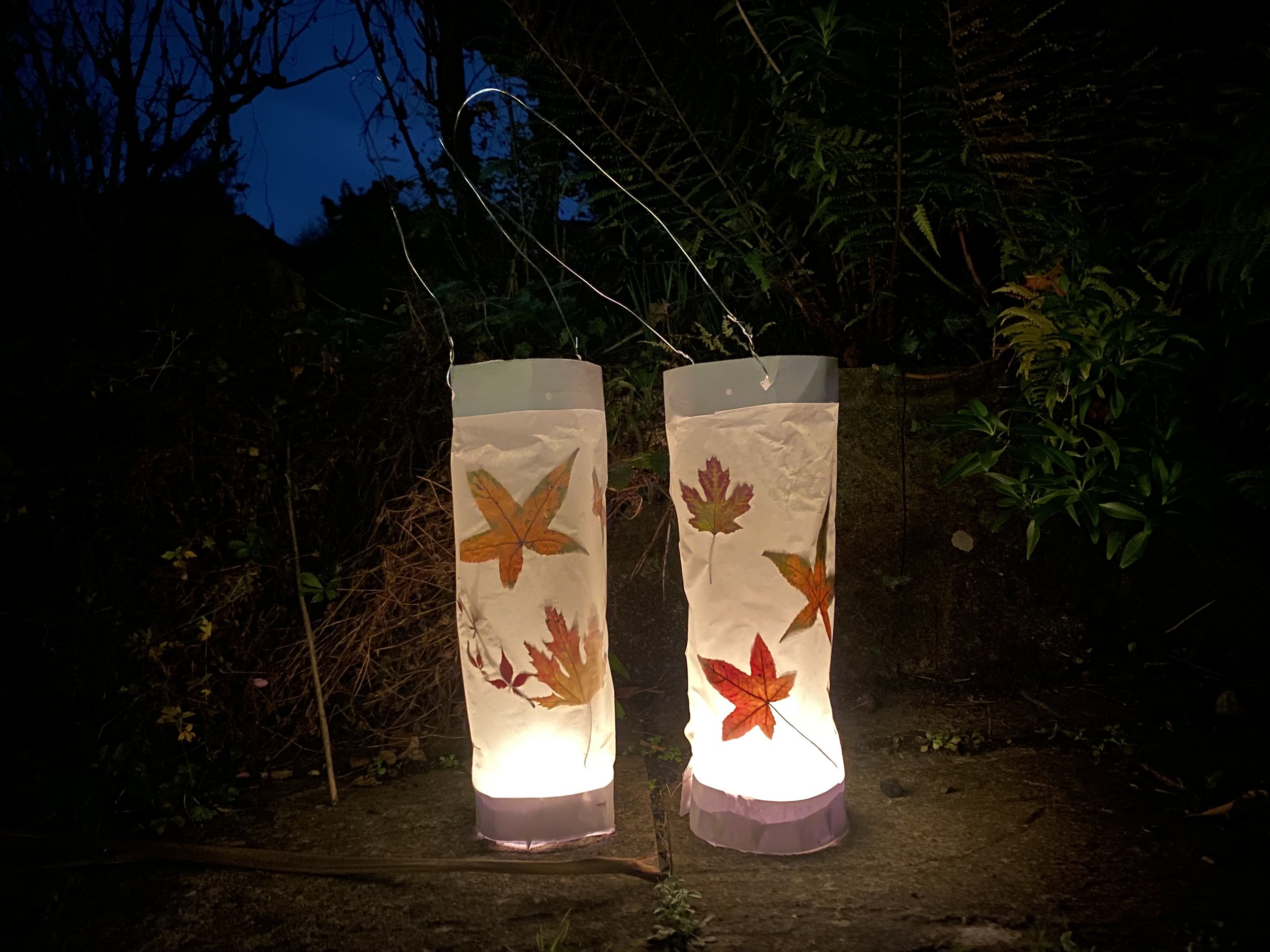 Make leaf lanterns - Mud & Bloom