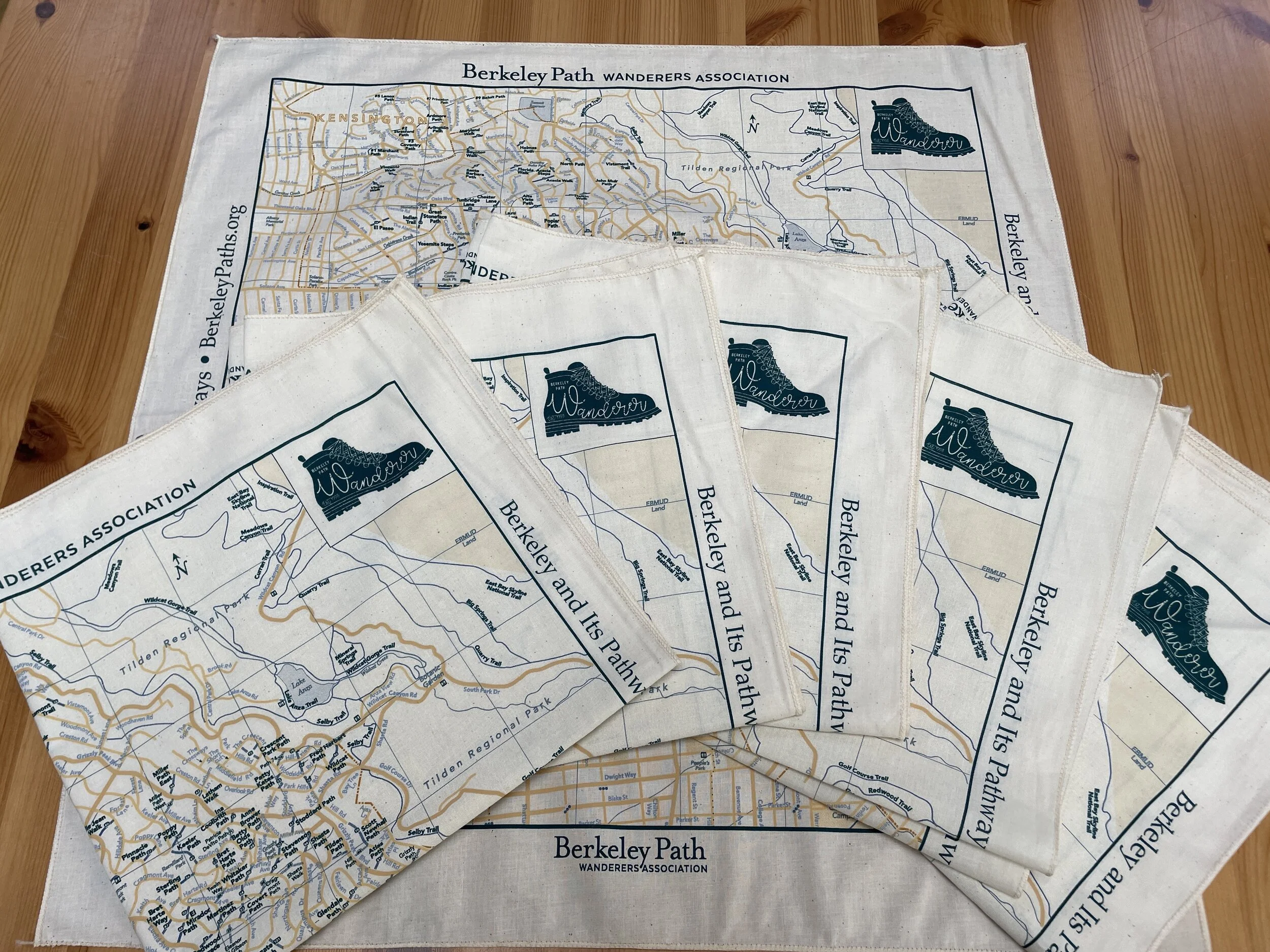 Berkeley Paths Map Bandana — Berkeley Path Wanderers Association
