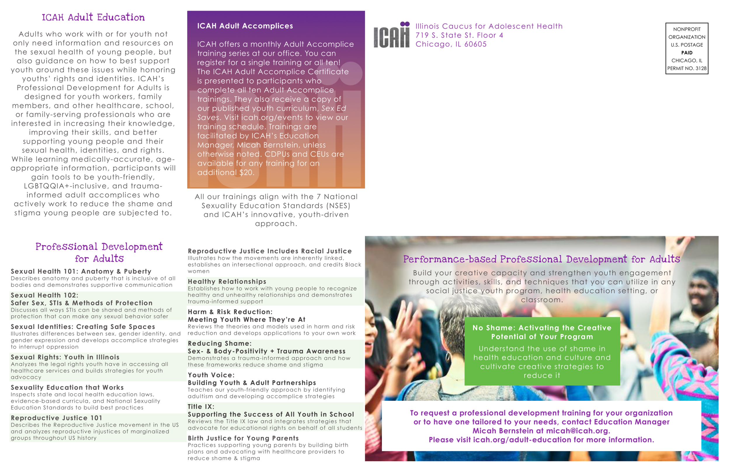 Adult Education — Illinois Caucus for Adolescent Health