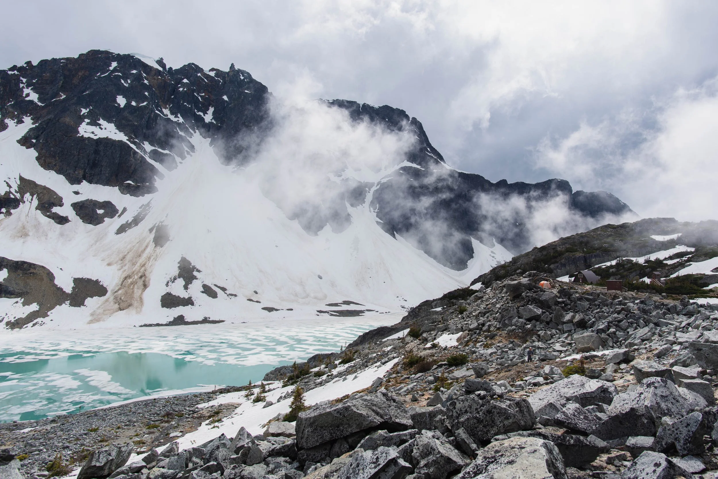Backpacking at Wedgemount Lake in Garibaldi Provincial Park, BC