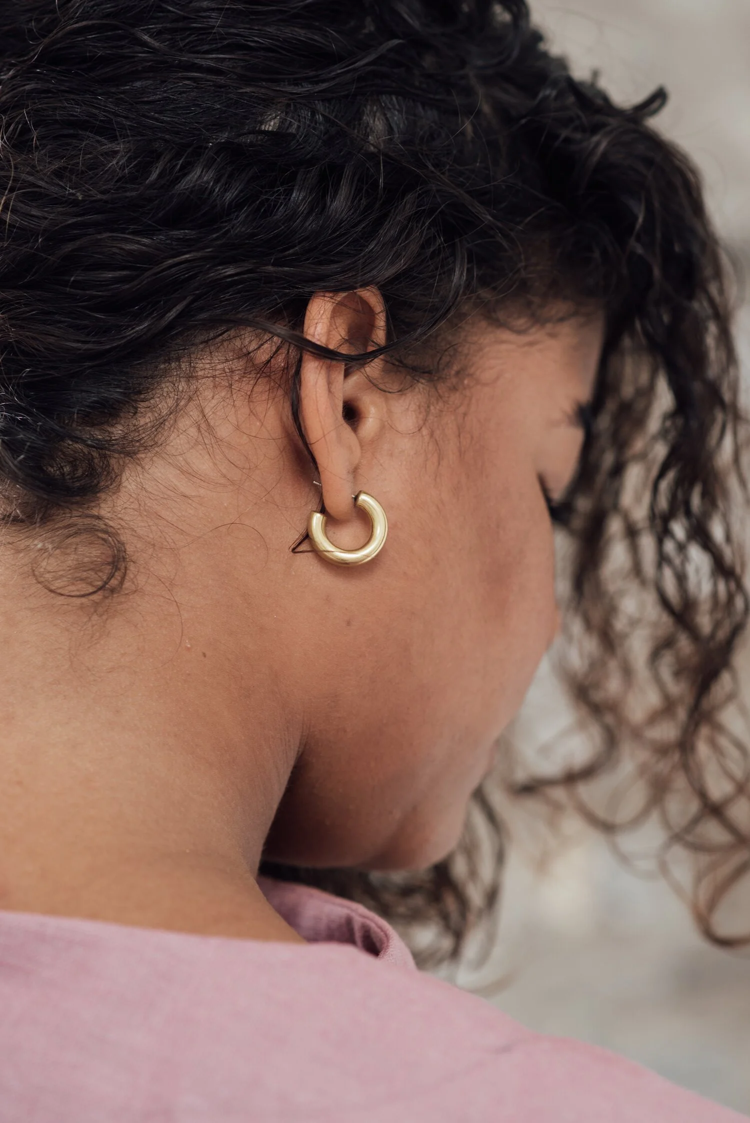 Emily Brass and Silver Earrings — Roake Studio