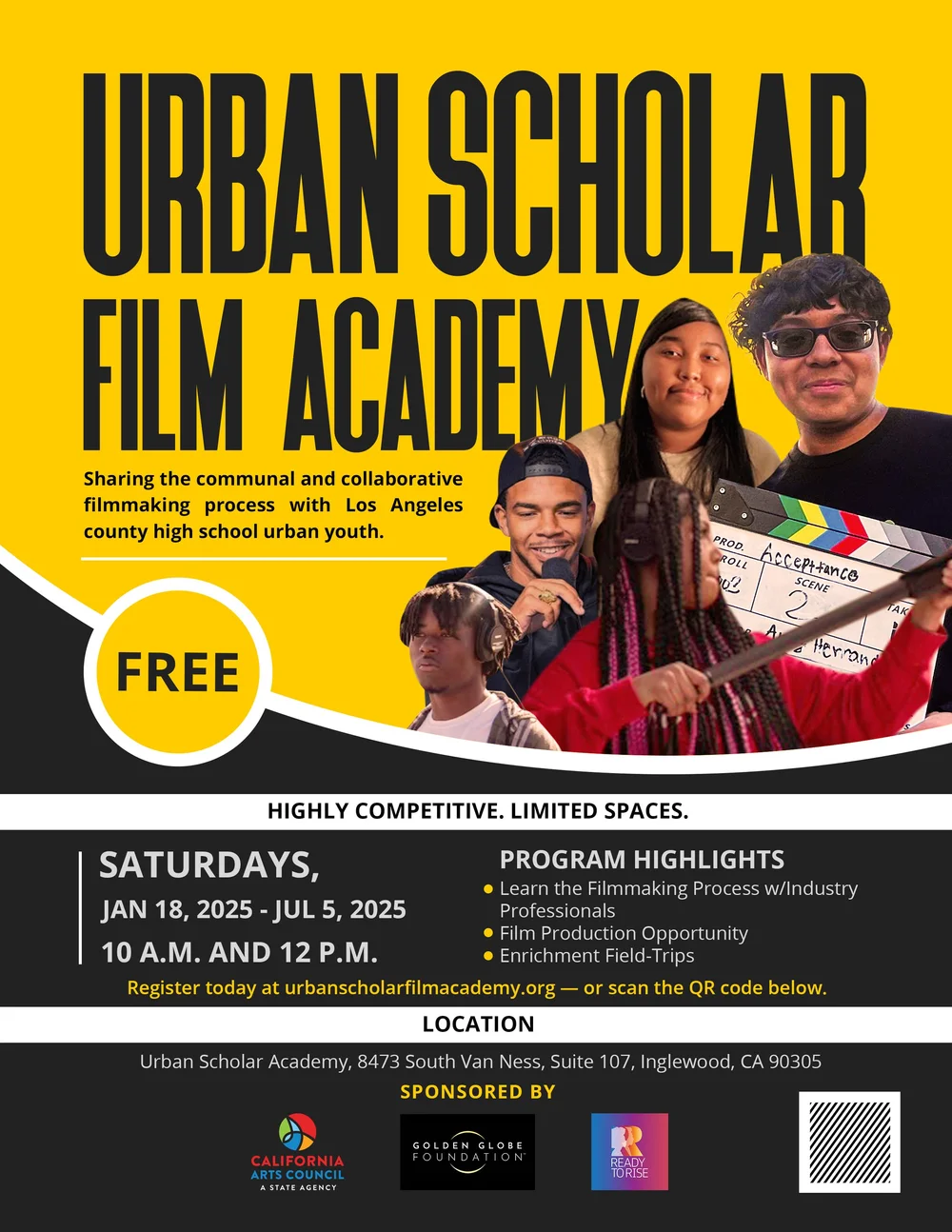 Free Urban Scholar Film Academy!! — West Angeles EEP