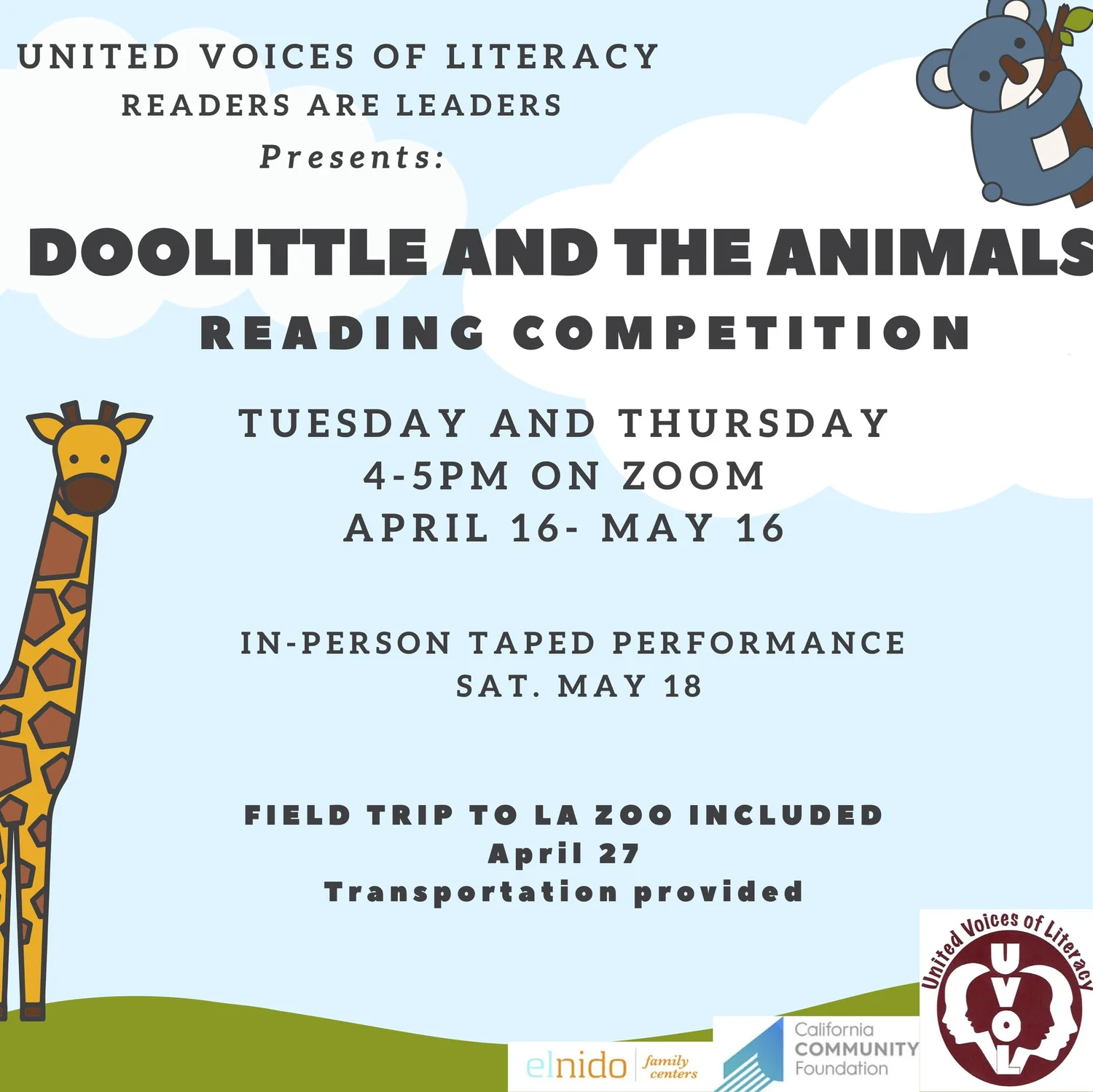 Free Reading Program for Grades 3-7. — West Angeles EEP