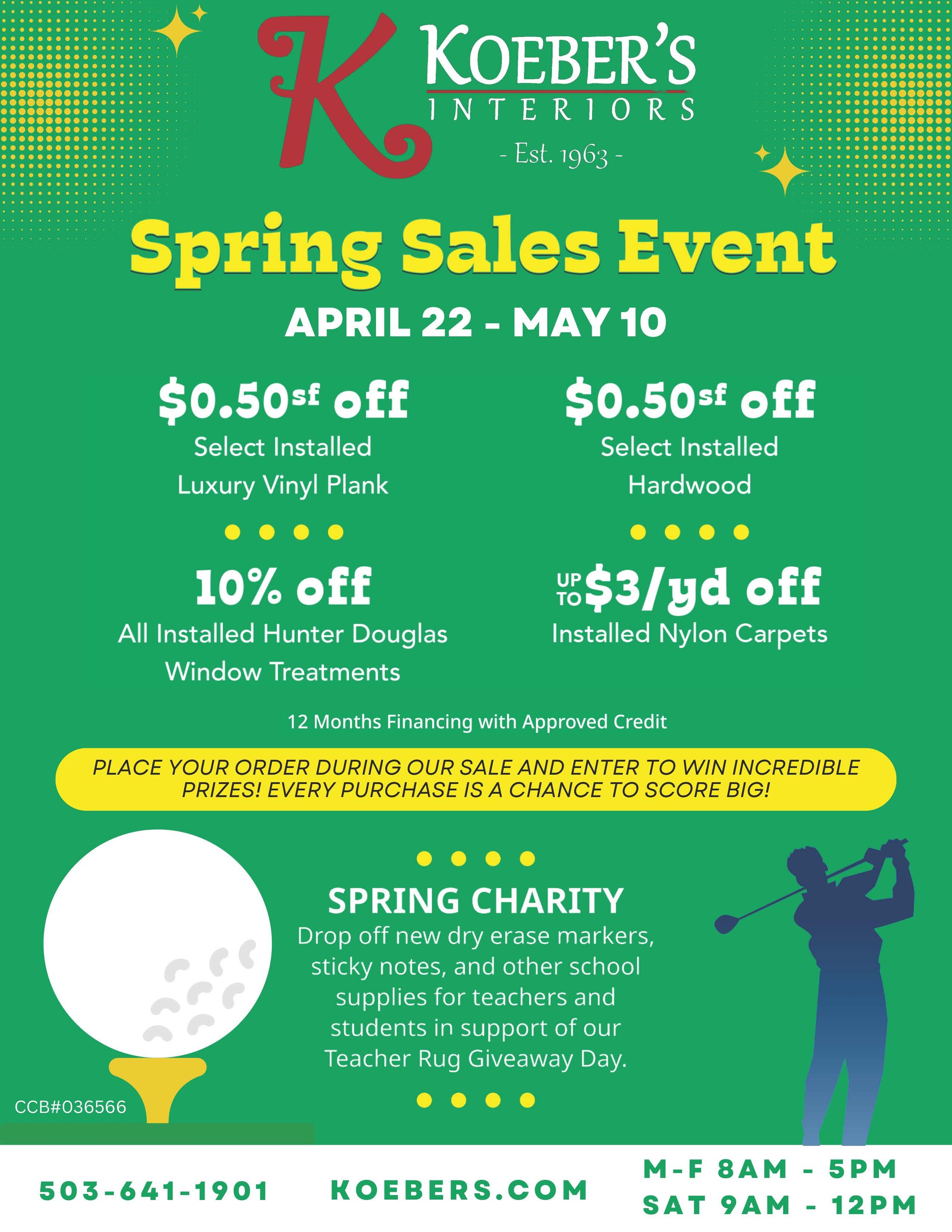 Sales & Promotions — Koeber's Interiors