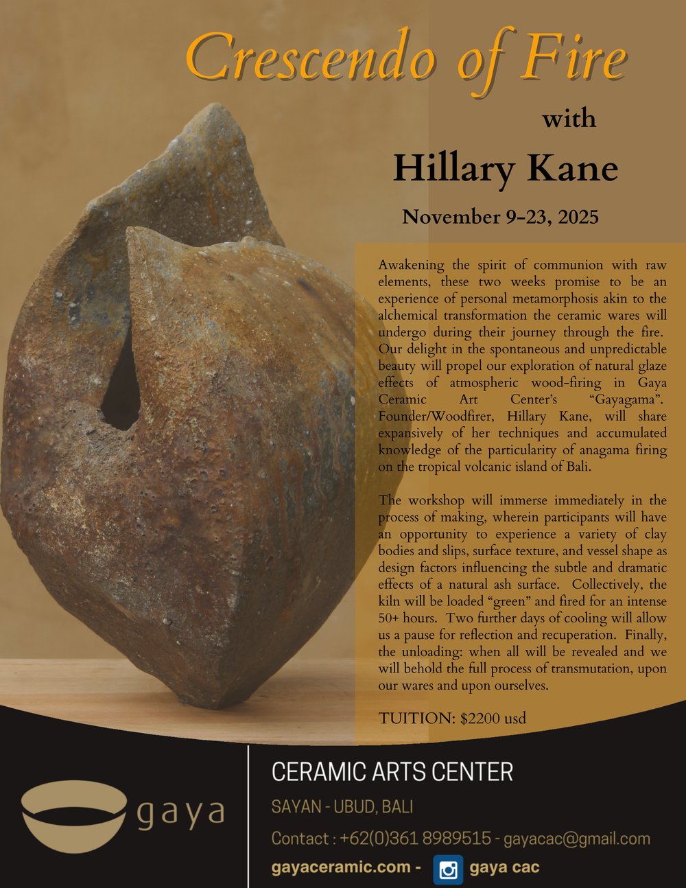 Hillary Workshop — Gaya Ceramic