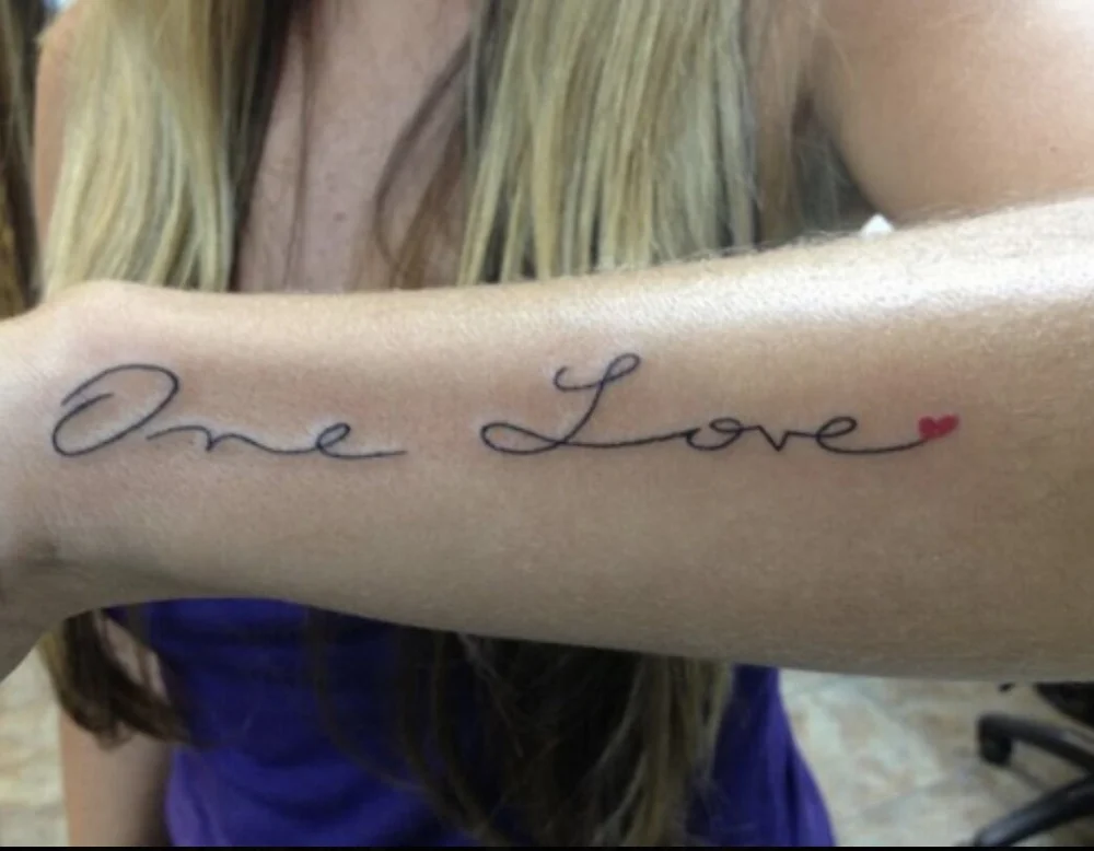 One Love Tattoo Designs