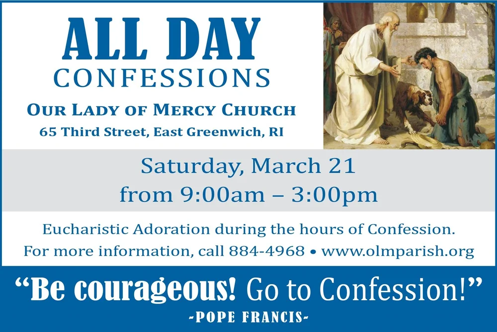 All Day Confessions, March 21 — Our Lady of Mercy