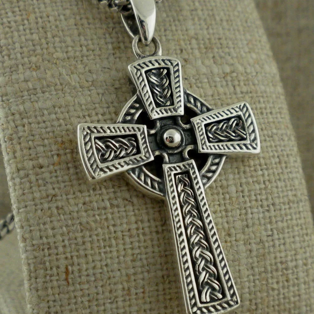 Sterling Silver Heavy Celtic Cross by Solvar — Basil-Ltd: Irish & Celtic