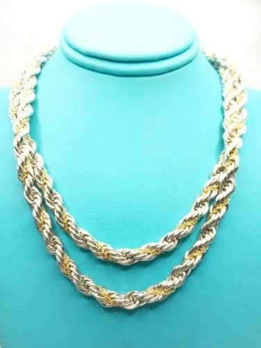 Tiffany & Co. 18KYG & SS Twist Rope Chain Necklace 24" — DeWitt's ...