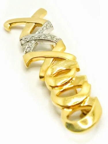 Tiffany & Co. 18KYG & Platinum Diamond Paloma Picasso Hugs & Kisses ...