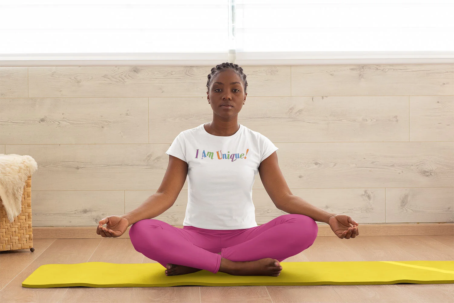 I Am Unique! Women's Loose Crew Neck White Tee — I Am Unique