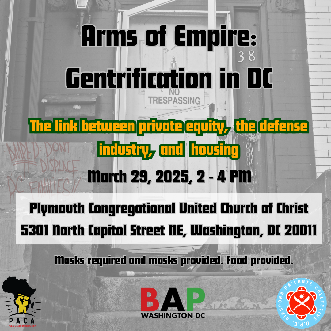 Arms of Empire: Gentrification in DC — The Black Alliance for Peace