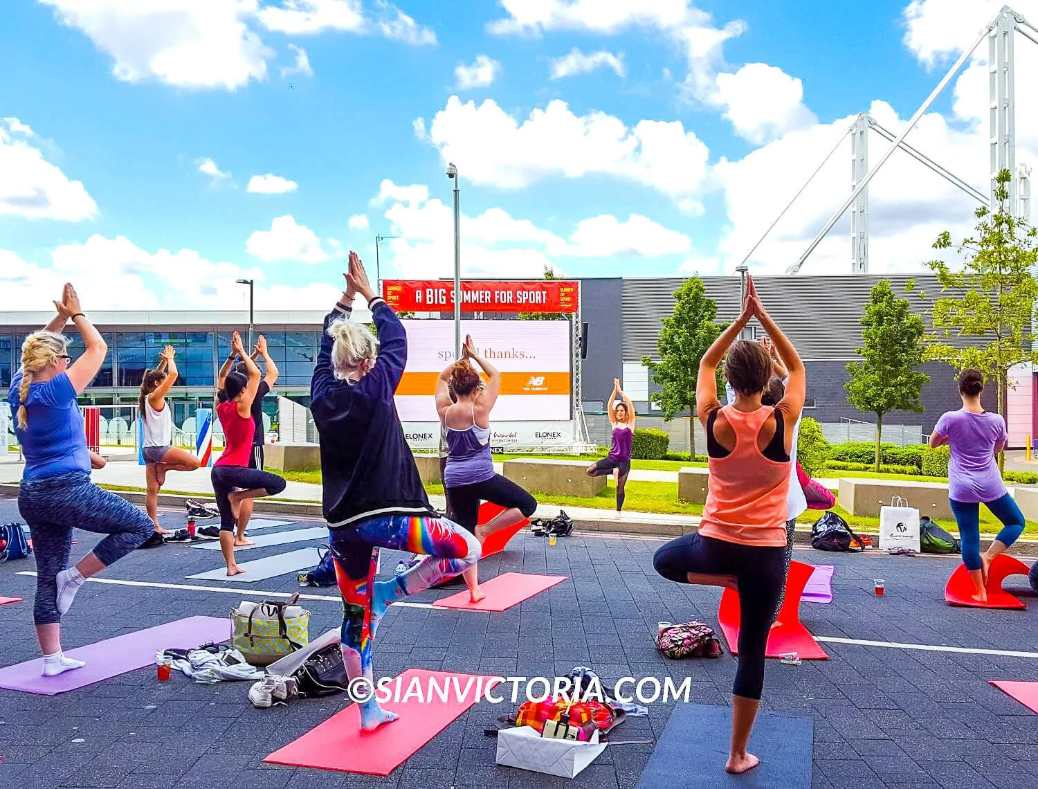 Open-air Yoga class - YogaSweat, Birmingham — Sian Victoria.