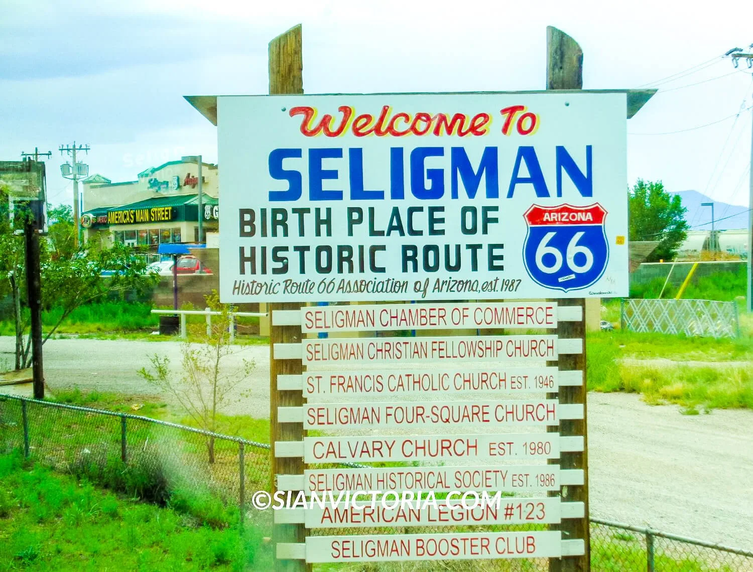 Seligman Birthplace of Route 66 & Hoover Dam, Arizona — Sian Victoria.