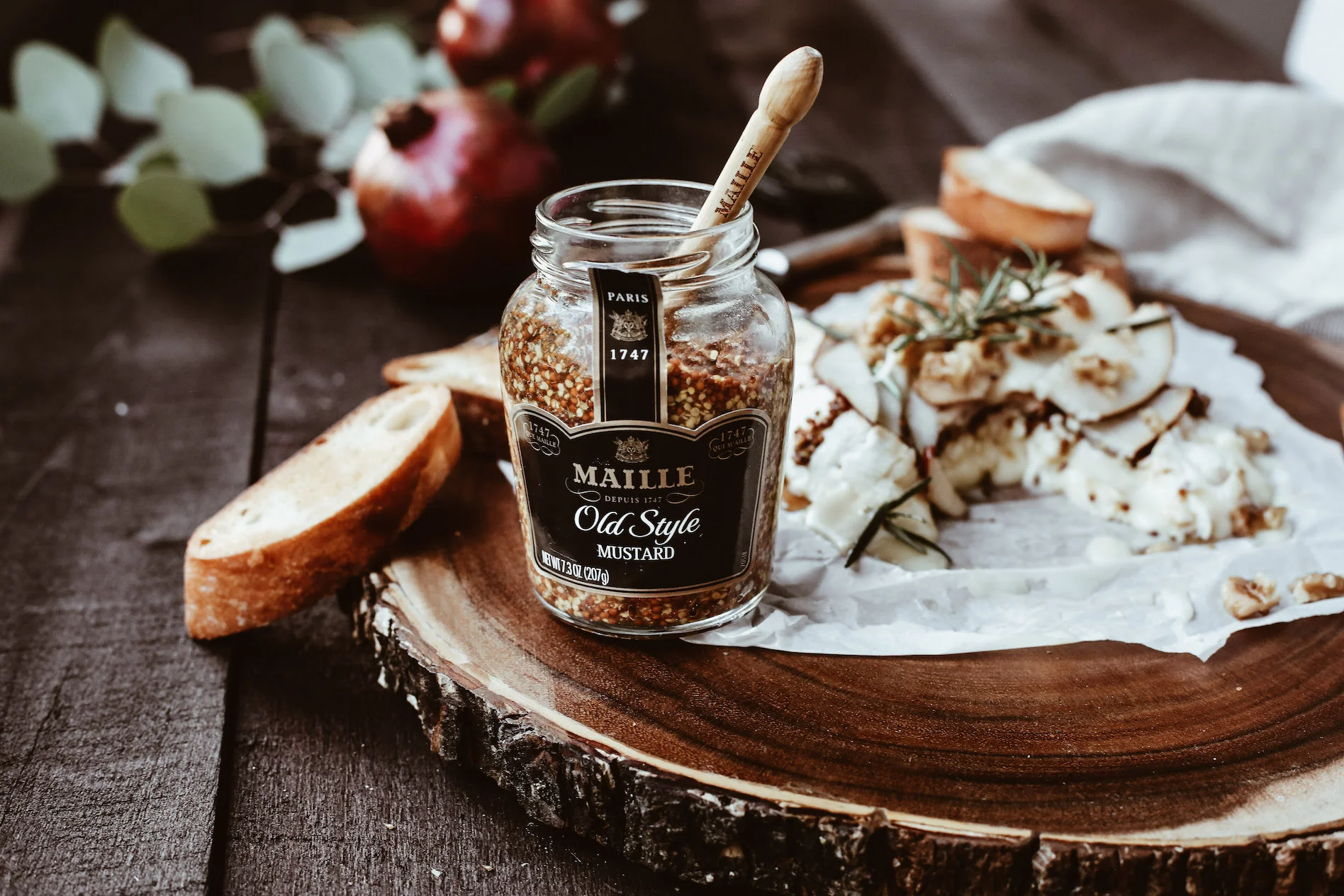Pear + Dijon Baked Brie