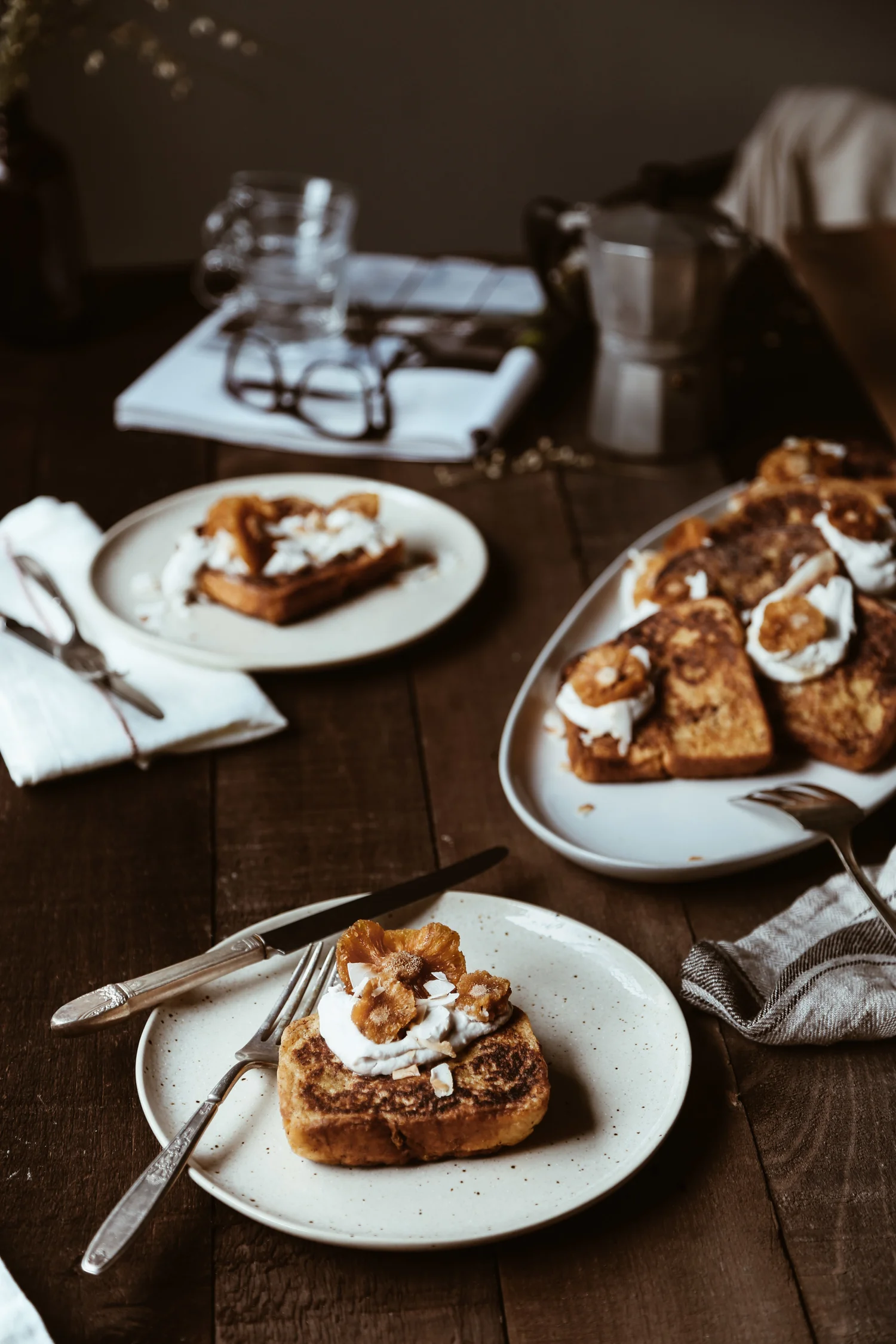 Triple Coconut Brioche French Toast