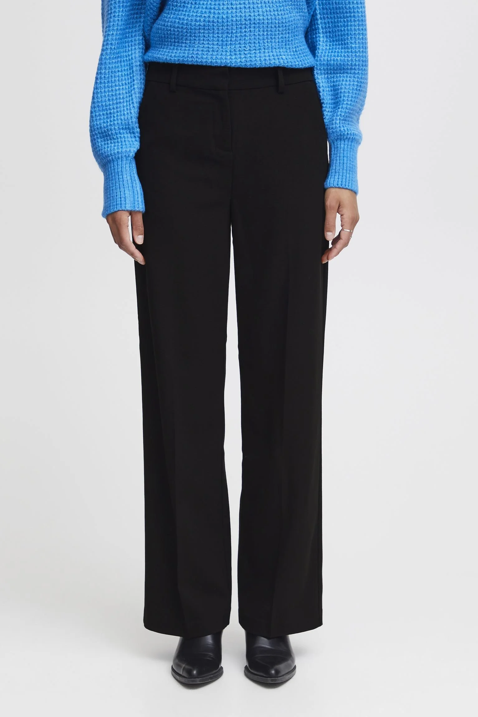 B young Danta Wide Leg Pants Black — Clothes Minded Boutique