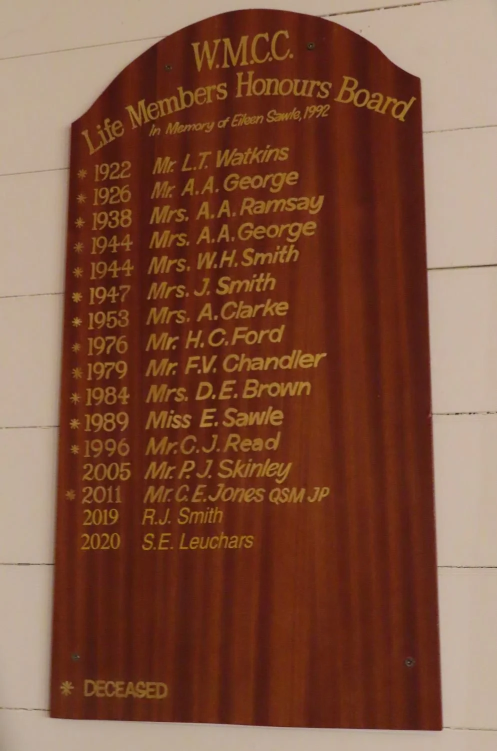 Life Members — wmcc